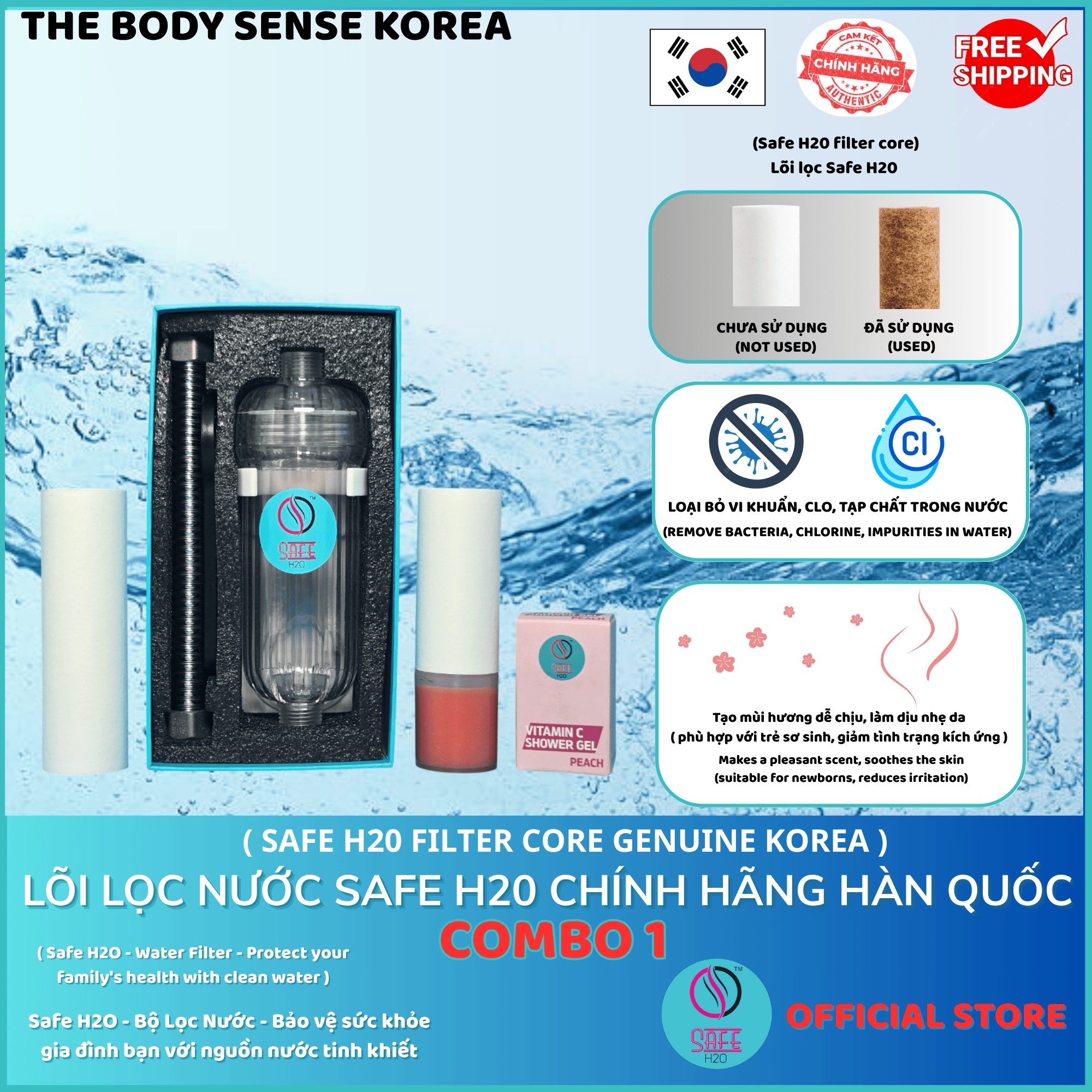 (Available in July ) Safe H2O water filter combo 1