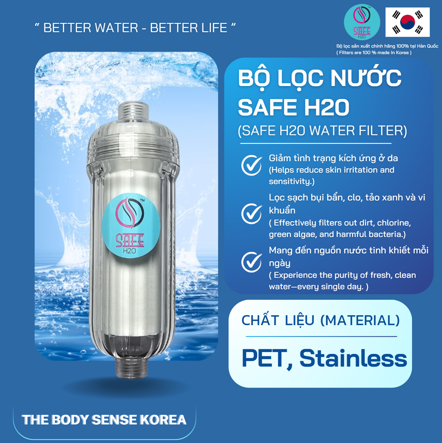 Safe H2O water filter set A